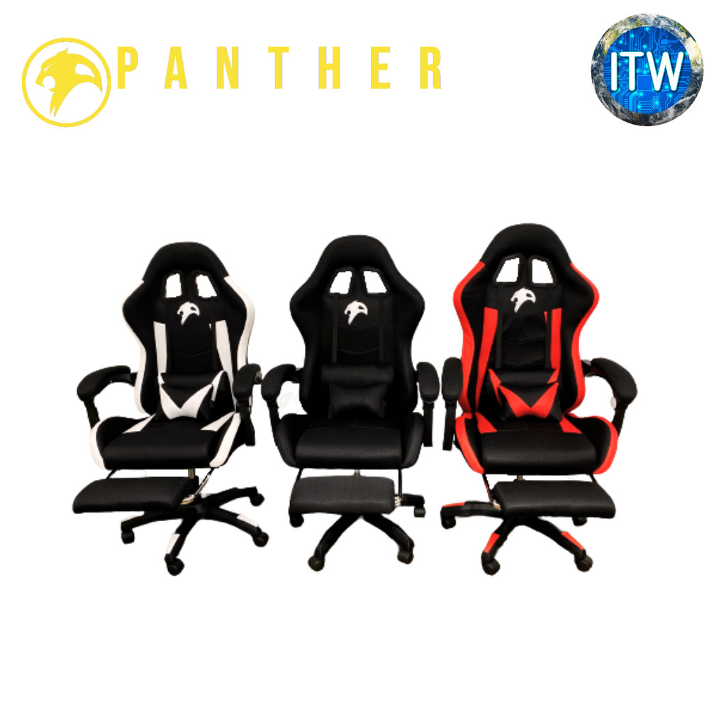 Panther Nightfall Series Fabric With Footrest Gaming Chair | Shopee ...
