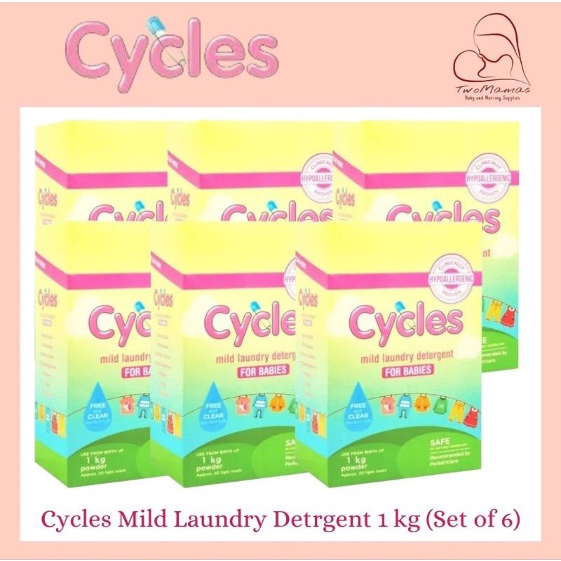 Cycles Mild Laundry Powder 1kg (Set of 6) | Shopee Philippines
