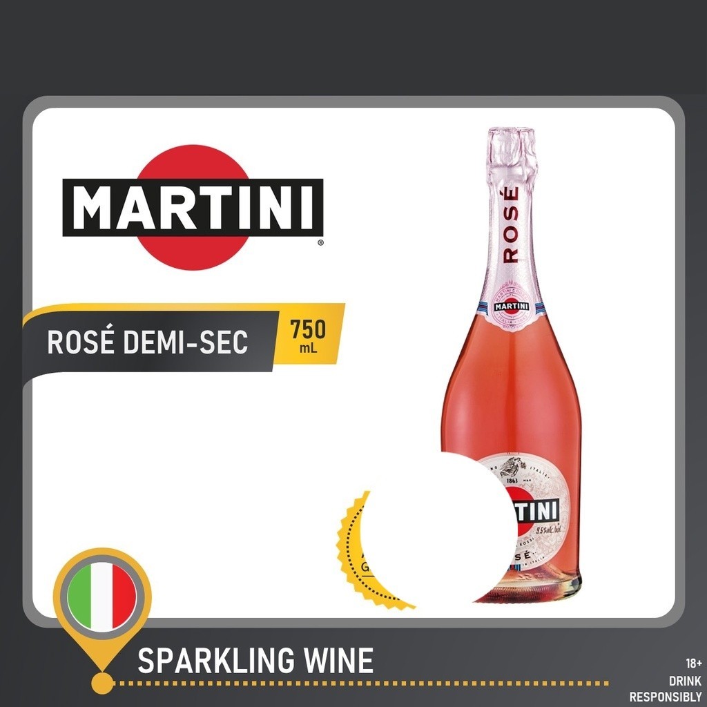 Martini Rose Demi-Sec Italian Sparkling Wine 750mL | Shopee Philippines
