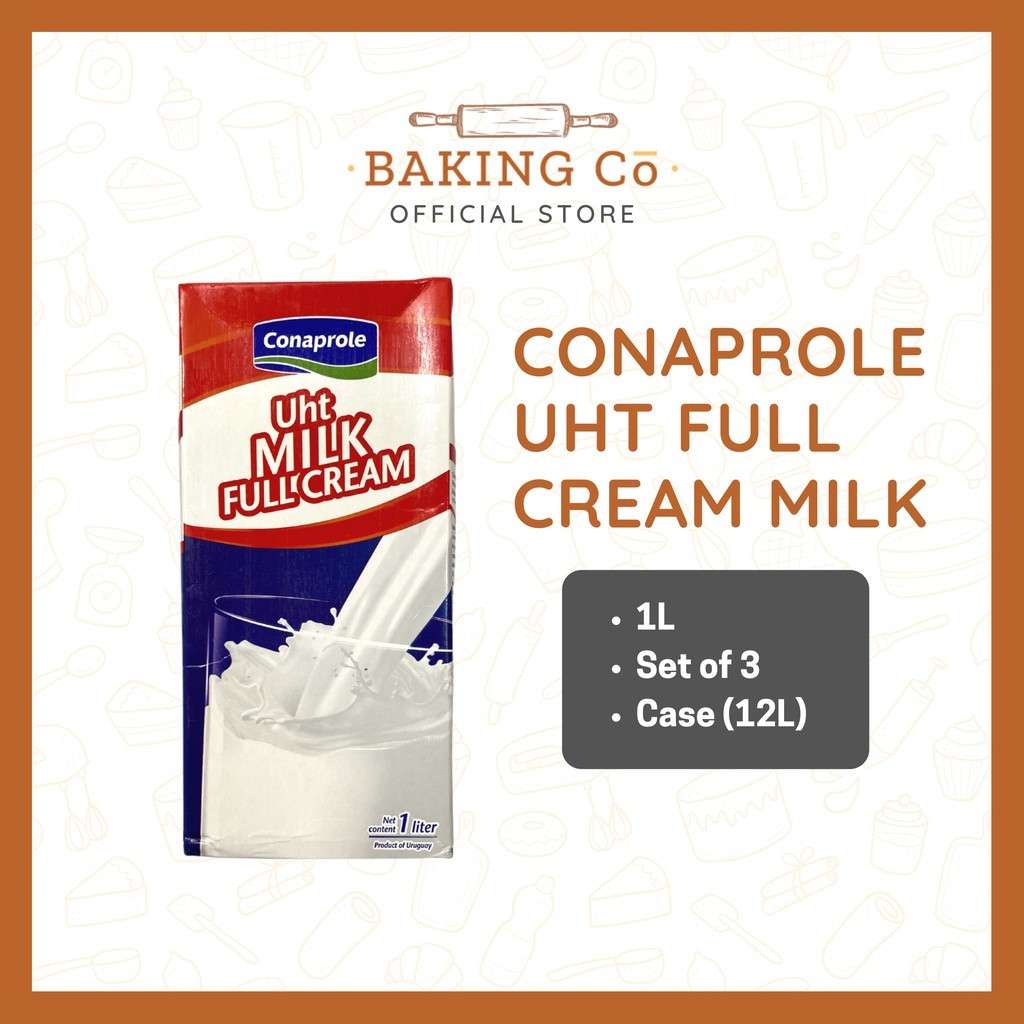 Conaprole UHT Full Cream Milk - 1L/Twin pack/Bundle (set of 3) | Shopee ...