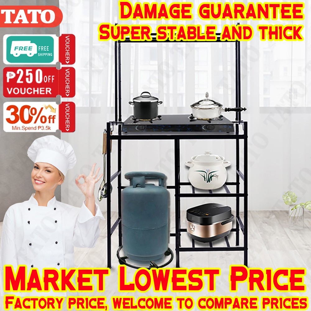 Gas Stove Stand Rack Kitchen Heavy Duty Organizer Stainless Patungan Ng ...