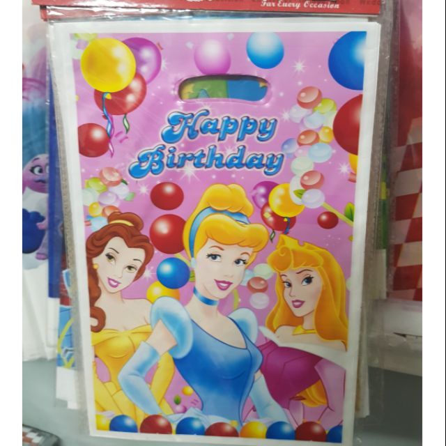PLASTIC LOOT BAGS (10pcs): DISNEY PRINCESS | Shopee Philippines