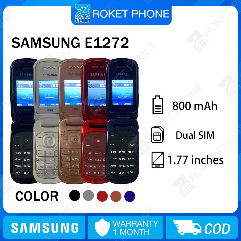 E1272 SMG flip phone 2G button phone dual SIM basic phone | Shopee ...
