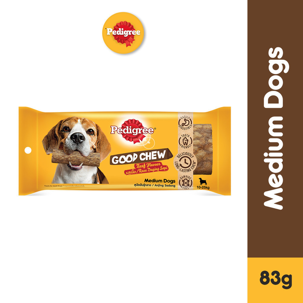 PEDIGREE Dog Treats Good Chew Dog Treat for Medium Dogs in Beef Flavor ...