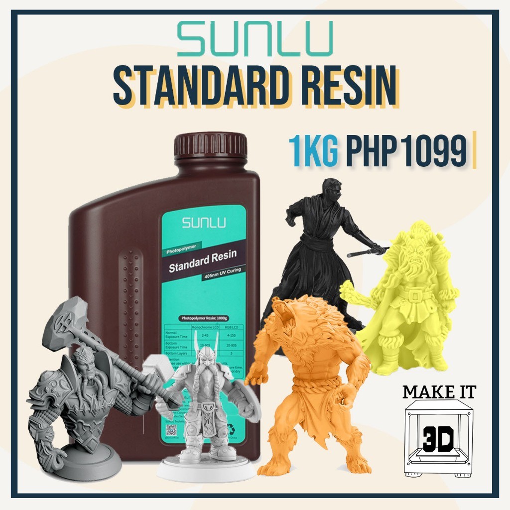 SUNLU Resin 1kg Standard 3D Printing Resin + 3D Printer Resin 405nm ...