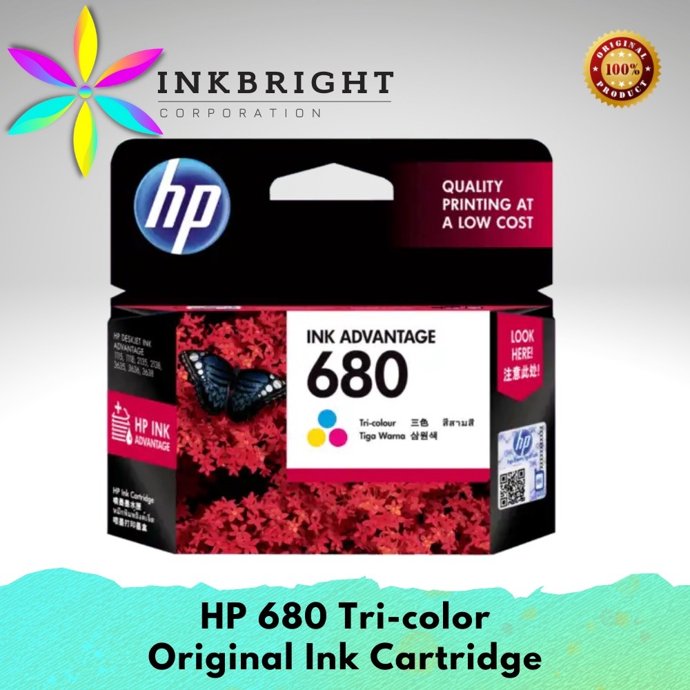 Hp 680 Tri-Color Original Ink Advantage Cartridge (680C HP680C ...