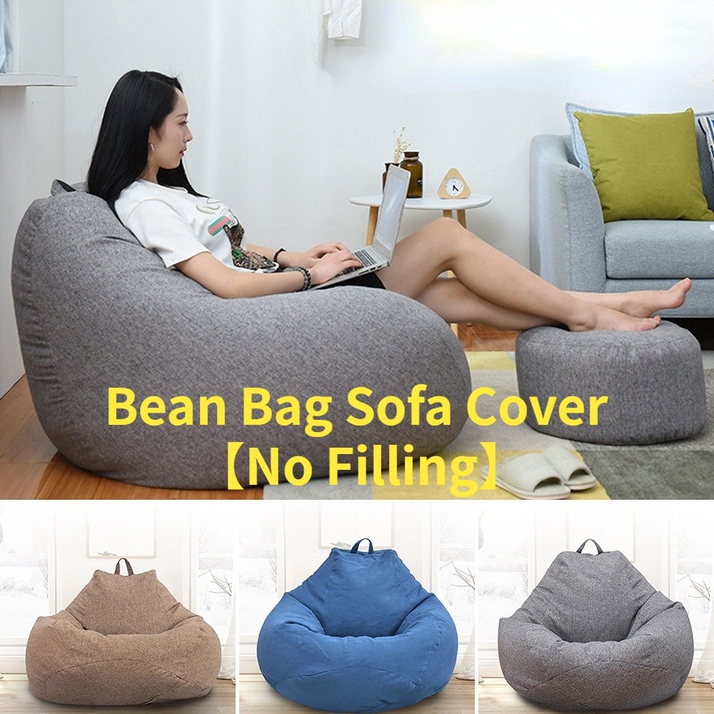 【No Filling】100*120CM Bean Bag Lazy Sofa Bean Bedroom Furniture Solid ...