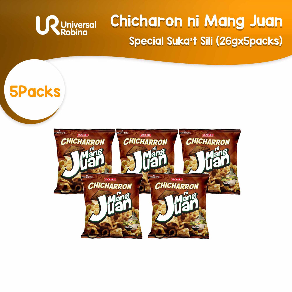 Chicharron Ni Mang Juan Espesyal Suka'T Sili 26G (Solo Size) 5 Packs ...