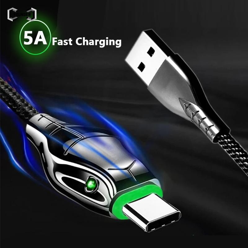 Black Mamba Snake shape Charging Cable,3A Fast Charger LED Light Micro ...
