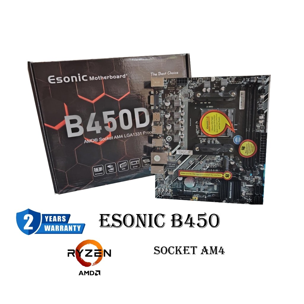 Brand new ELSA A320M-E / Esonic B450 Board Support Athlon series,Ryzen ...