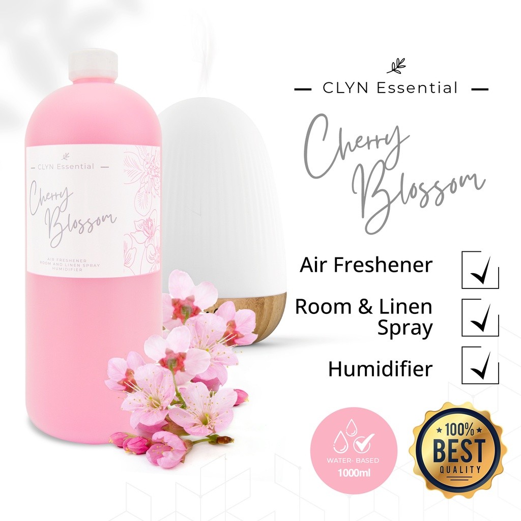 CLYN Essential Cherry Blossom Humidifier/Diffuser Scent, Water-Based ...