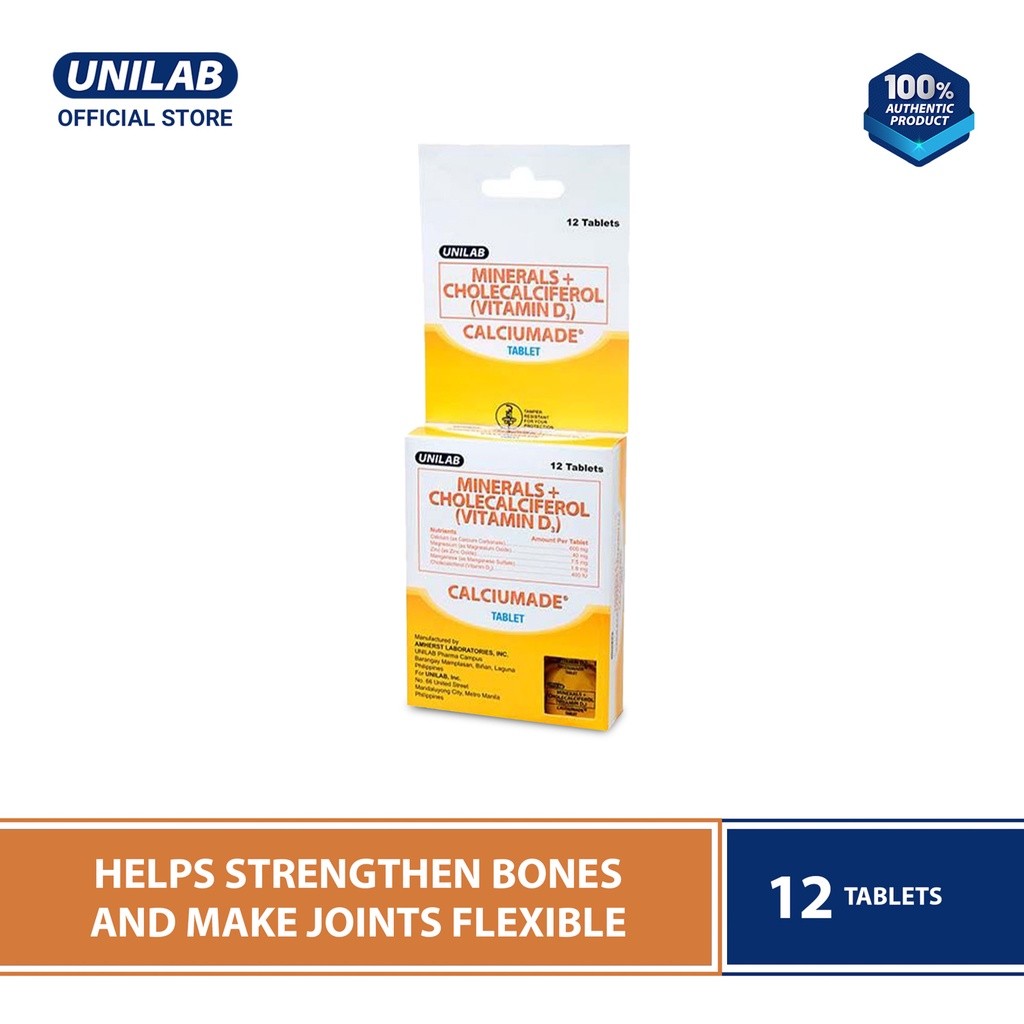Calciumade 12 Tablets (Helps Strengthen Bones And Make Joints Flexible ...