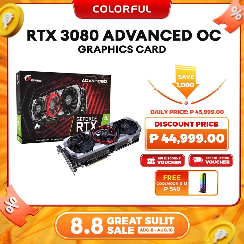 Colorful iGame GeForce RTX 3080 Advanced OC 10G-V Graphics Card ...