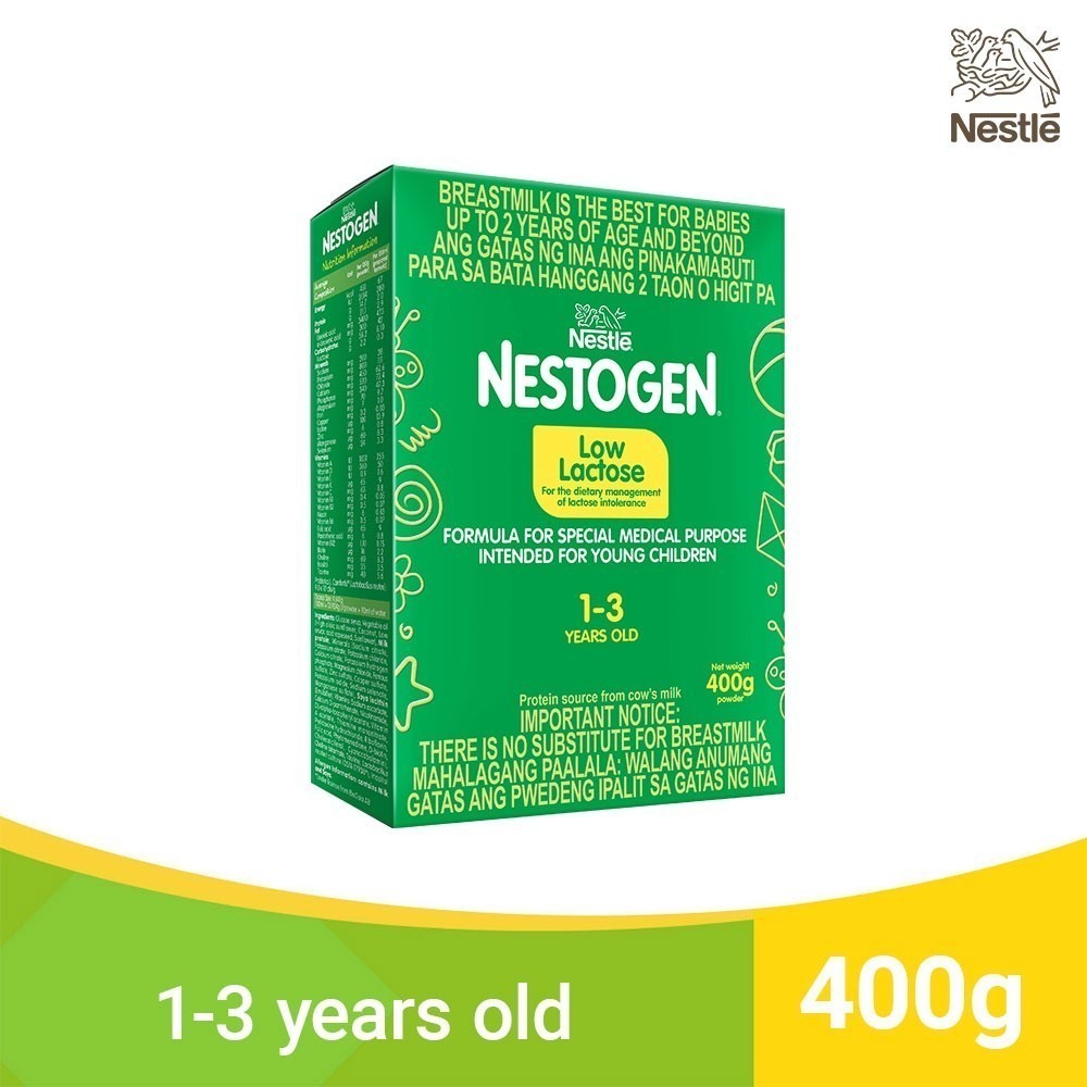 Nestogen Low Lactose Milk Supplement for Children 1 to 3 Years Old 400g ...