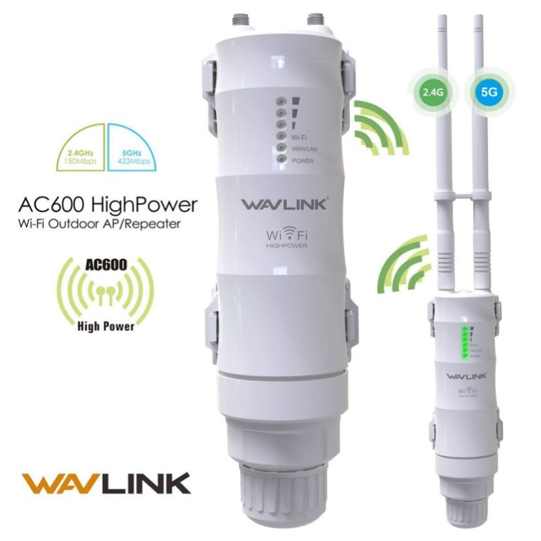 wavlink AC600 2.4G/5G 600Mbps High Power Outdoor Weatherproof Wireless ...