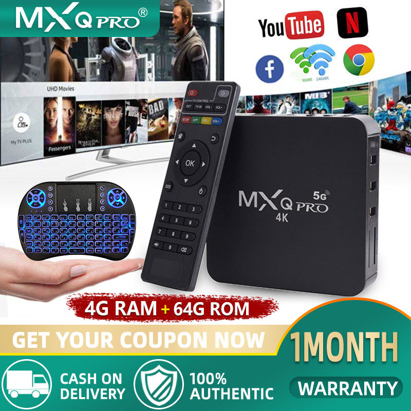Mxq Pro Tv Box 4k 5g 8gb 128gb Wifi Android Tv Box Smart Digibox Tv Box ...