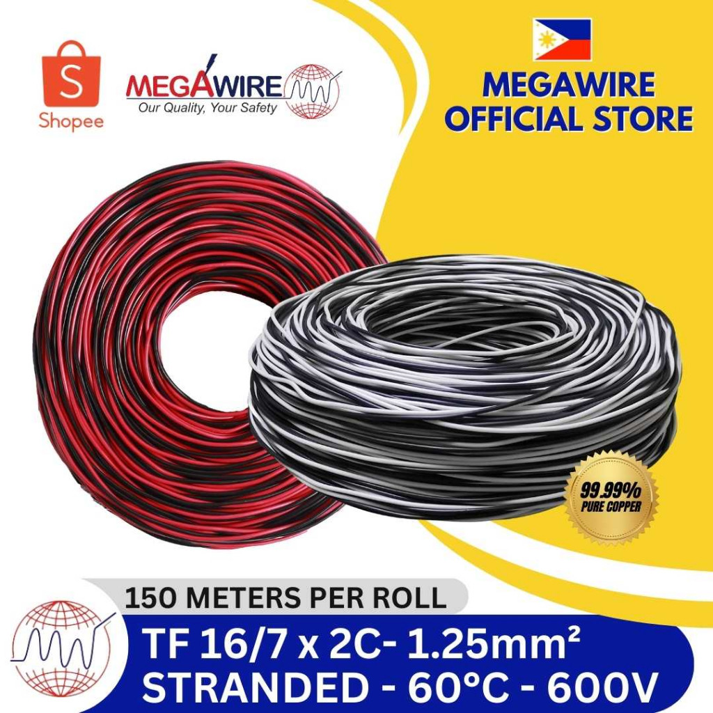 TF TWISTED 16/7 x 2C - 1.25mm2 (150M) STRANDED WIRE ROLL (150 Meters ...