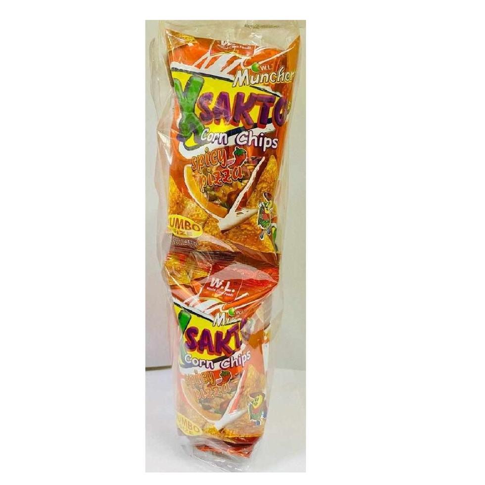 Wl Foods Xsakto Corn Chips Jumbo 16.68Gx10S - Spicy Pizza | Shopee ...