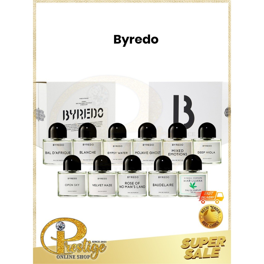 Byredo Perfume Collection100ml EDP Blache Gypsy Water Mojave Ghost etc ...