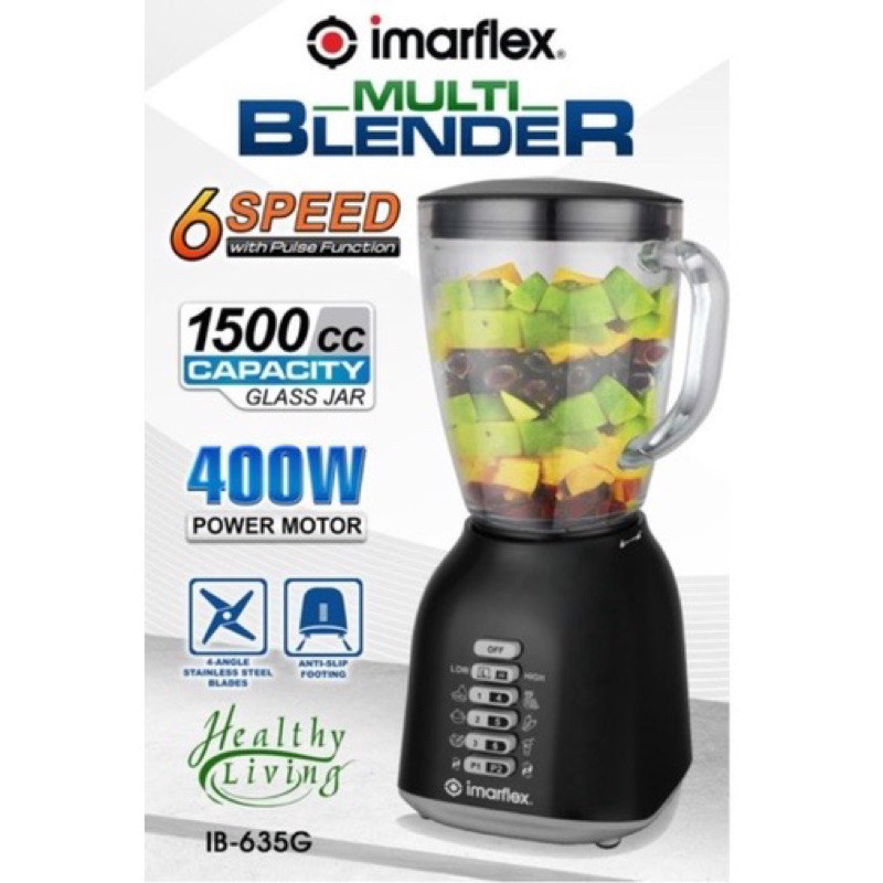 Imarflex Multi Blender 6 speed IB-635G | Shopee Philippines