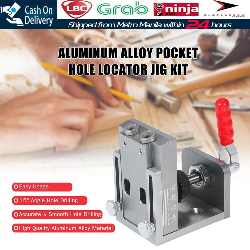 Pocket Hole Locator Jig Kit 15 Degree Angle Oblique Hole Drilling Hole ...
