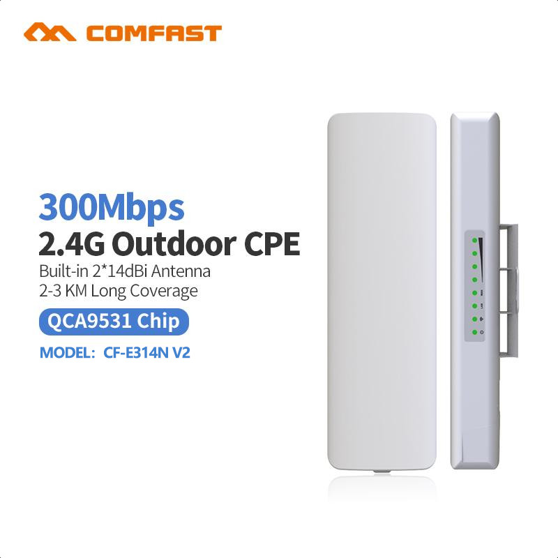 COMFAST CF-E314N V2 300Mbps Wireless Outdoor CPE Bridge 2.4Ghz Dual ...