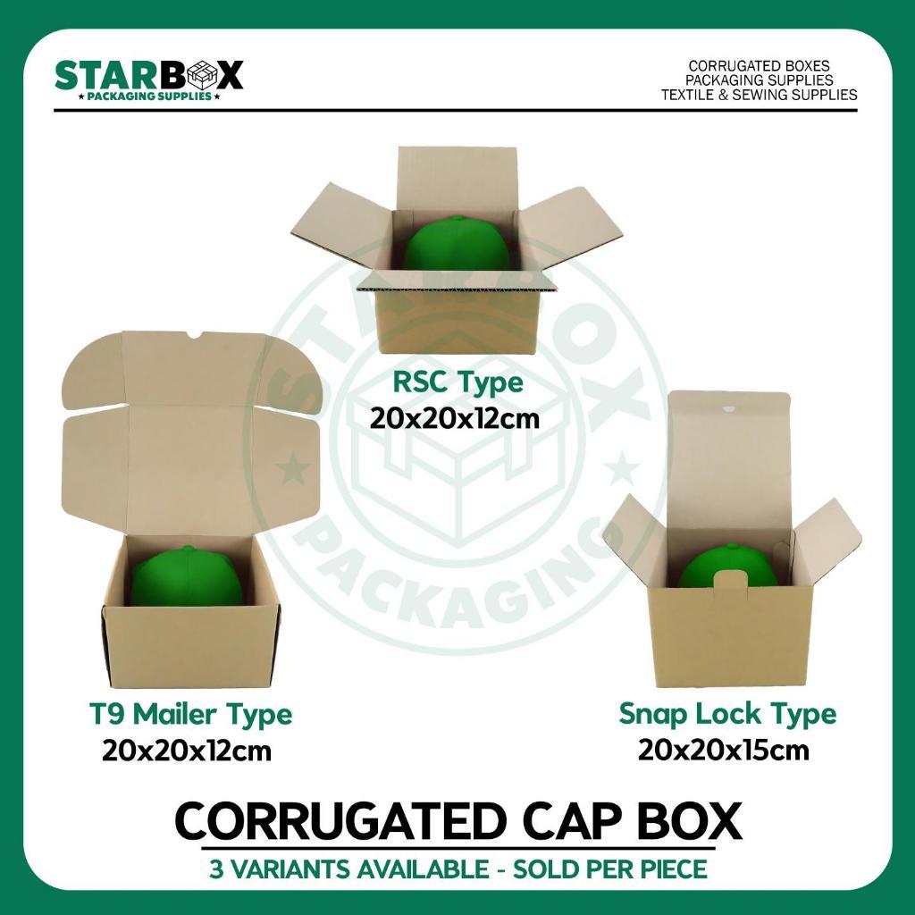 STARBOX Corrugated Cap Box (3 Variation) MAILER, SNAP LOCK, RSC Box for ...