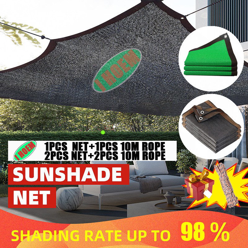 98%Anti-Uv Black and Green Sun shade Net Outdoor Garden Sunscreen Shade ...