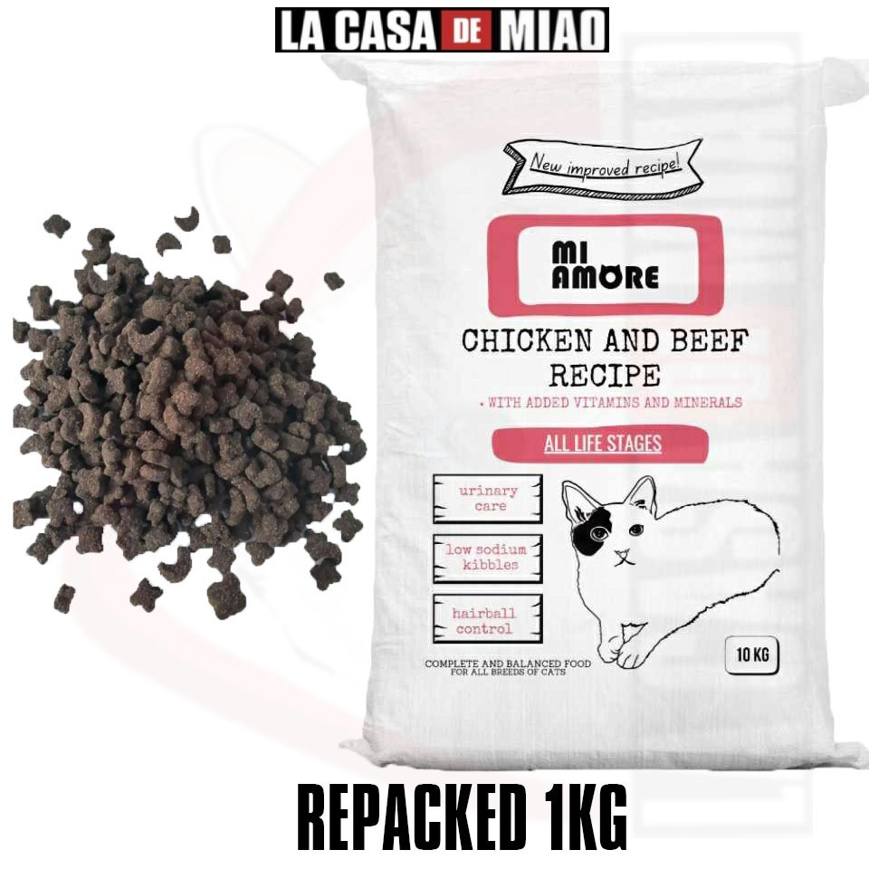 Mi Amore Cat Food | URINARY LOW SODIUM HAIRBALL | 1kg PACKED | La Casa ...