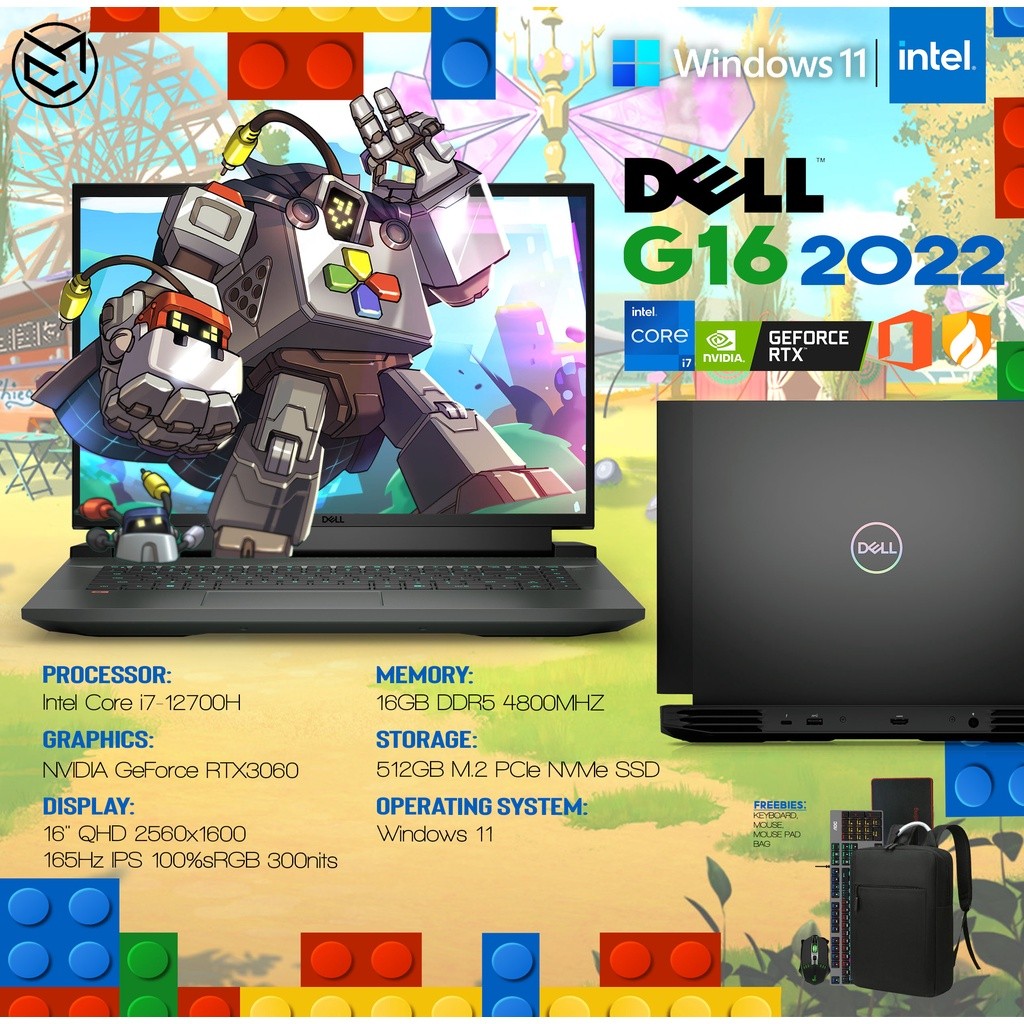 DELL G16 2022 i7-12700H RTX3060 16 QHD 2560x1600 165Hz IPS 100%sRGB ...