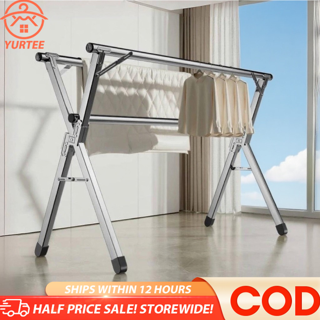 Foldable Sampayan Stainless Steel Clothes Rack Indoor Outdoor Laundry ...