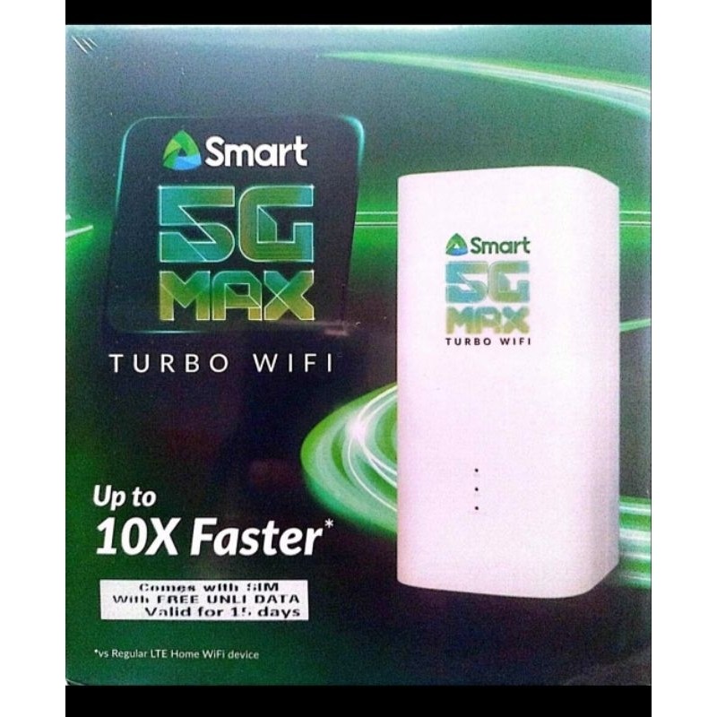 SMART Prepaid Home WiFi sealed 5G turbo free 15days data (Green packet ...
