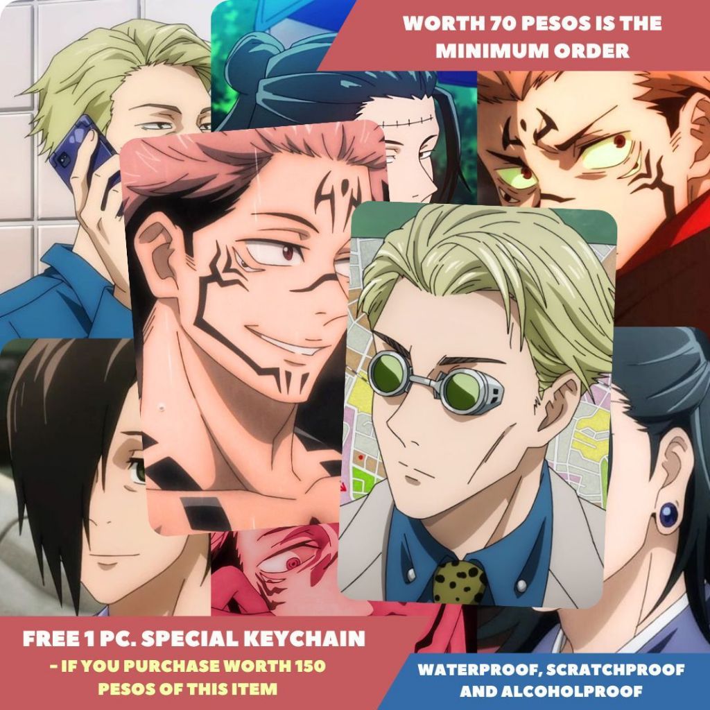 [ 6 pcs. SET ] Jujutsu Kaisen Anime Photocards ( Waterproof and ...