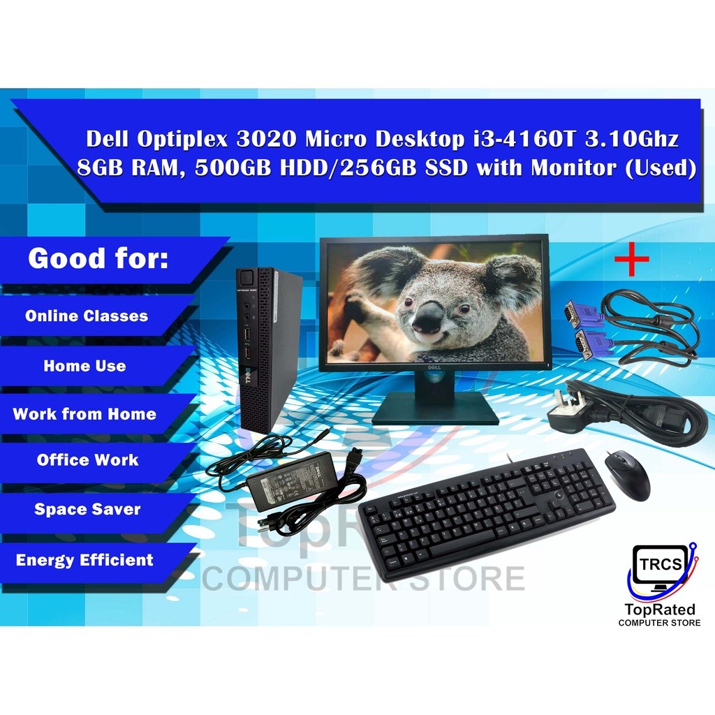 Dell Optiplex 3020 Micro Desktop i3-4160T 3.10Ghz 8GB RAM, 500GB HDD ...