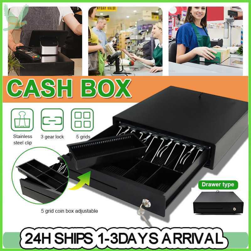 Cash Box Cashier Box Money Secret Security Safe 5 Grids 4 Gears Money ...
