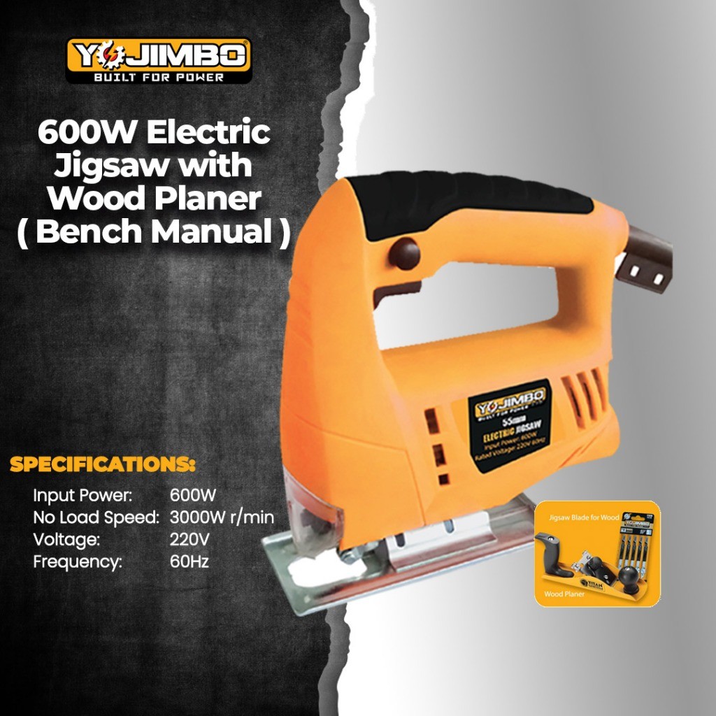 Yojimbo 600W Electric Jigsaw with Wood Planer ( Bench Manual ) | Shopee ...