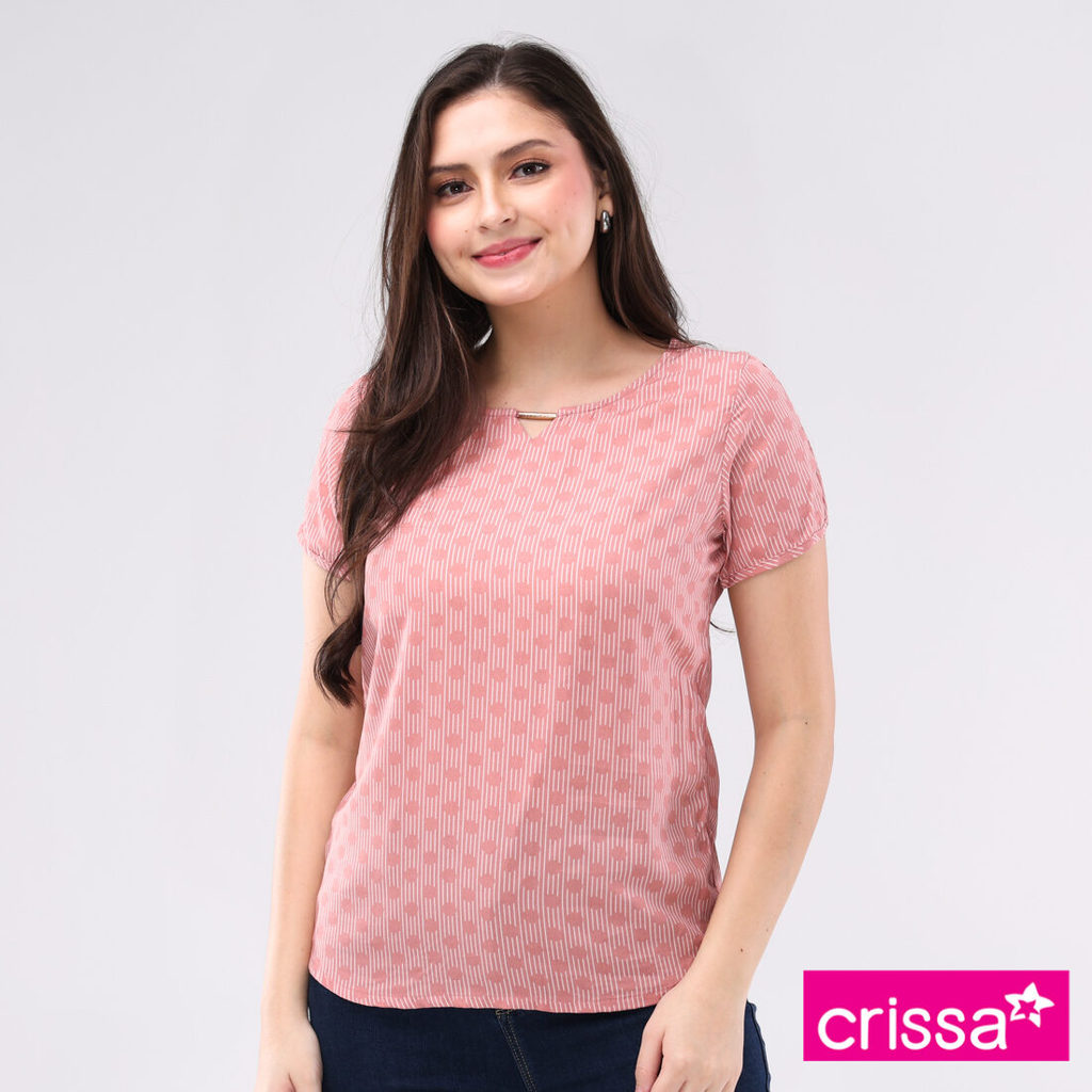 Crissa Woven Printed Rayon Short Sleeves Blouse CSLT18-0210 [Blouse for ...