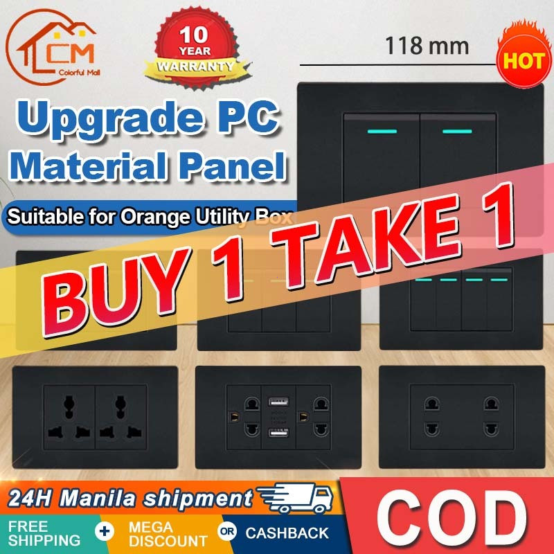 Wall Switch Socket Universal Wall Outlet Home Light Switch 2/3 Gang 3 ...