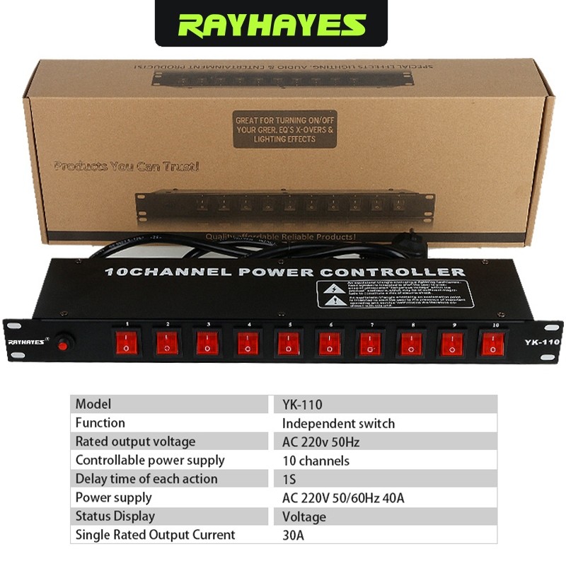 RAYHAYES 10 Channel Power Controller 10 Power Switch Controller Power ...