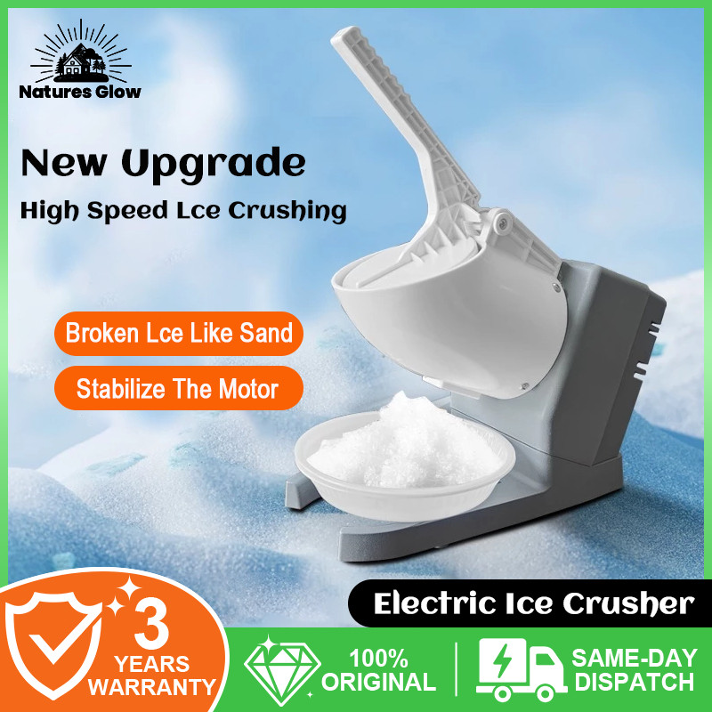 Natures Glow 500W Electric Ice Crusher Machine Crushed Ice Maker for ...