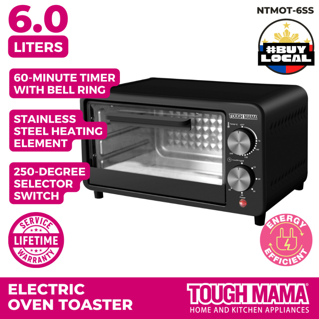 Tough Mama 6L Oven Toaster NTMOT-6SS (Black) | Shopee Philippines