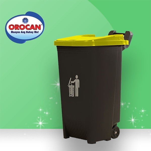 80L TRASH BIN OROCAN /Can with Wheels and Lock 80L (Basurahan/ Garbage ...