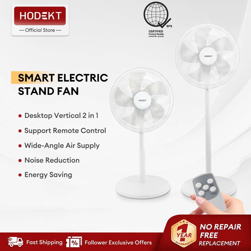 HODEKT Electric Fan Remote Control Stand Fan Vertical Floor Fan Color ...