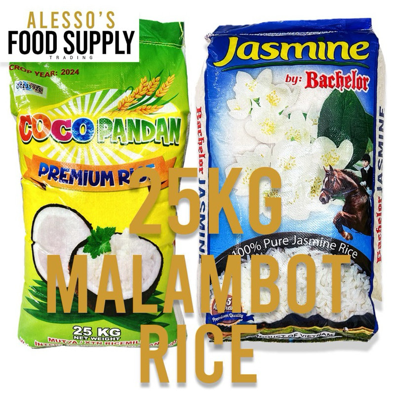MALAMBOT Rice 25kg Coco Pandan or Jasmine by Bachelor | Shopee Philippines