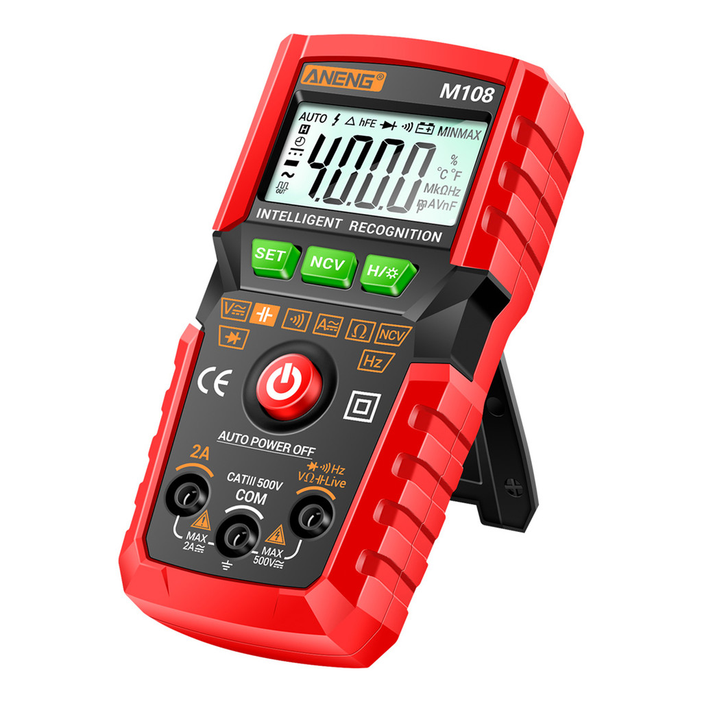 ANENG M108 Smart Digital Multimeter Auto Range 4000 Counts NCV ...