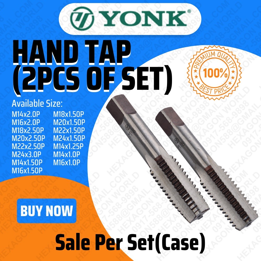 1Set Yonk M14 M16 M18 M20 M22 M24 Hand Tap (2Pcs of Set) | Shopee ...