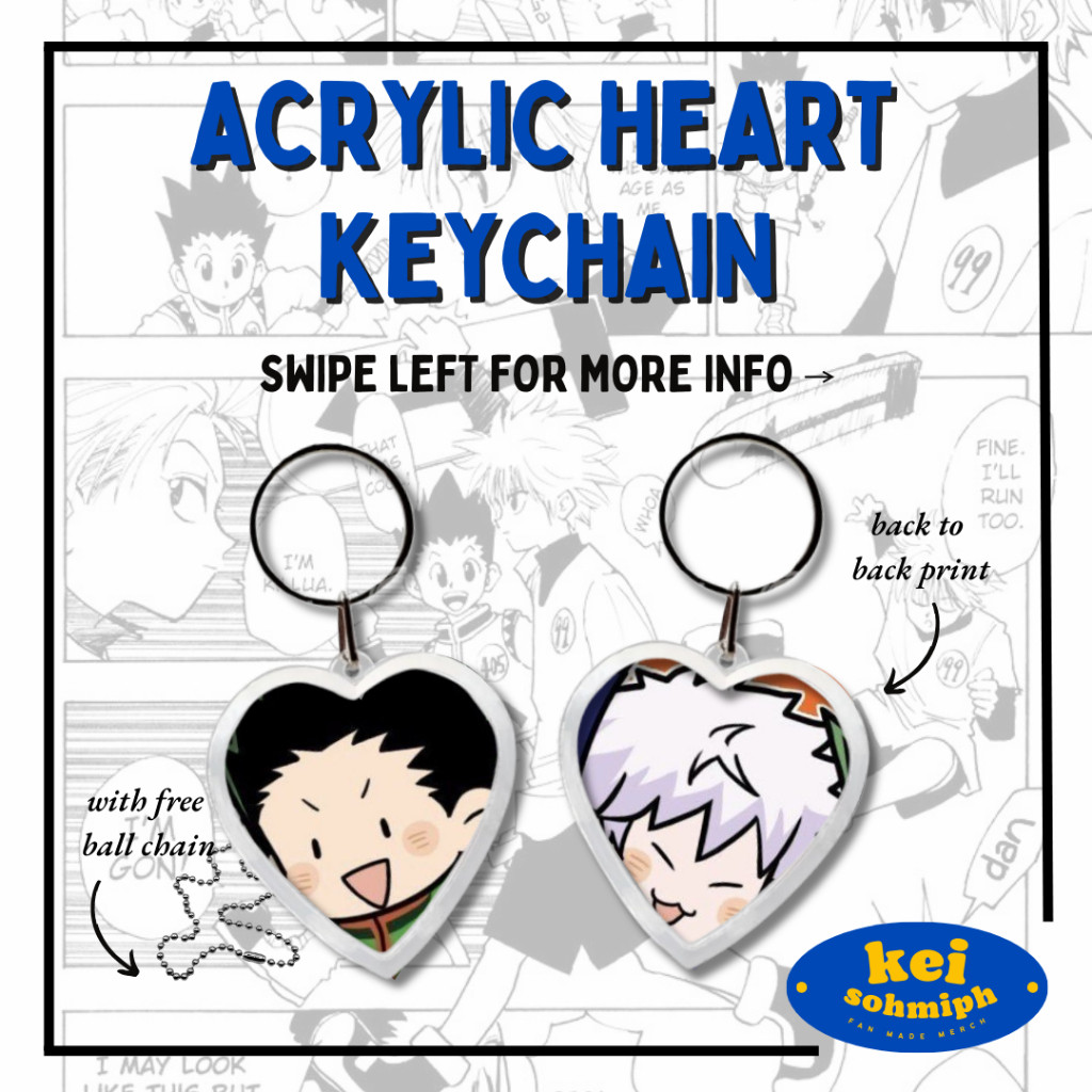 Hunter X Hunter Killua and Gon Matching Heart Keychain | Shopee Philippines