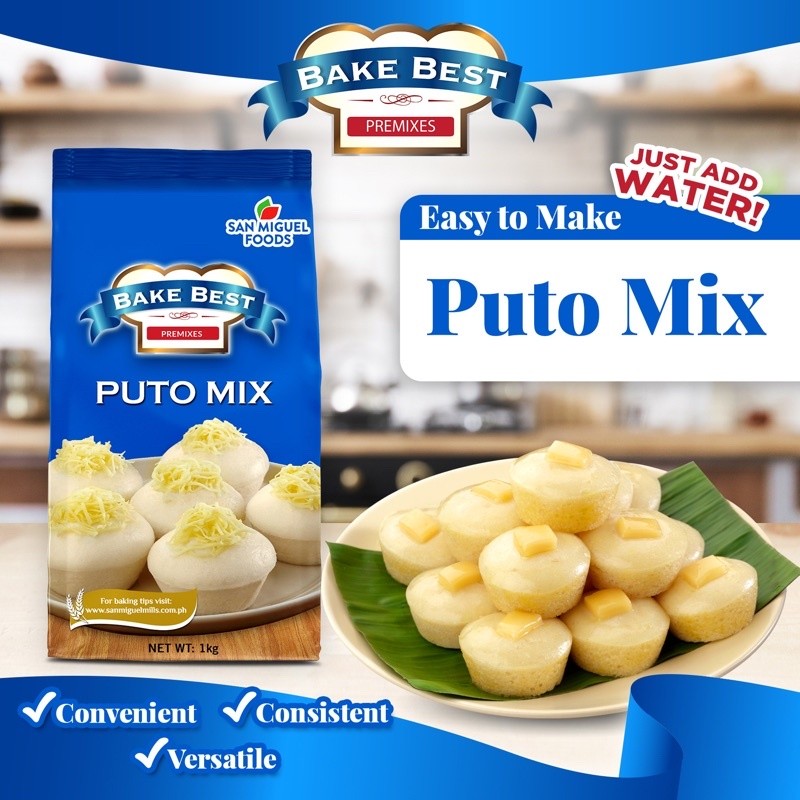 Puto Mix 1Kg Pack / San Miguel Mills Bake Best Puto Premix | Shopee ...