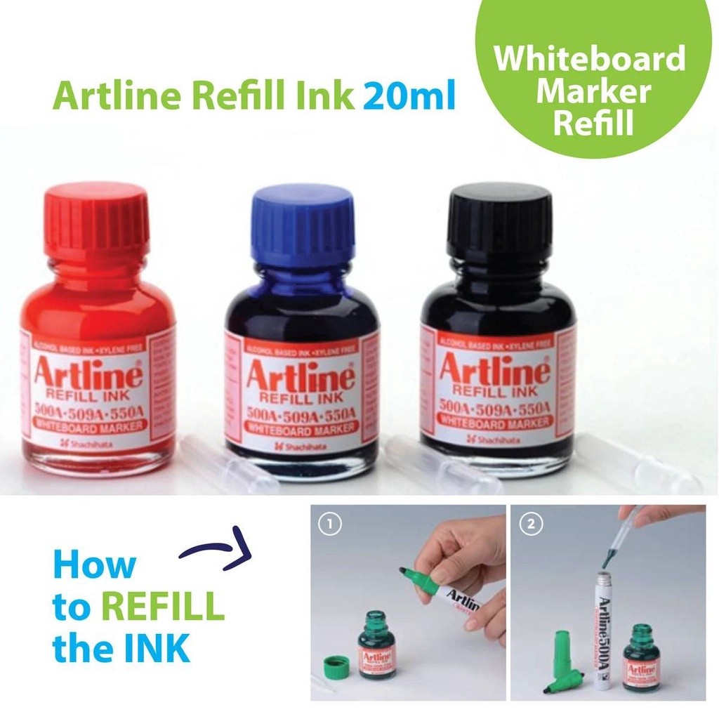 Artline Whiteboard Marker Ink Refill 20ml | Shopee Philippines