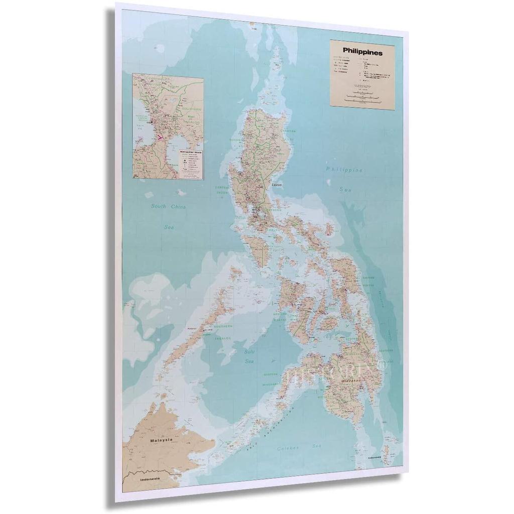 Map of the PhilippinesInch Philippine Islands Map Includes Inset of ...